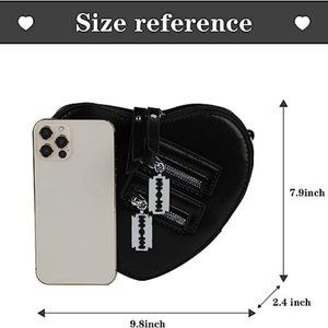 Bags | Gothic Heart Razor Blade Purse Crossbody Bag | Poshmark